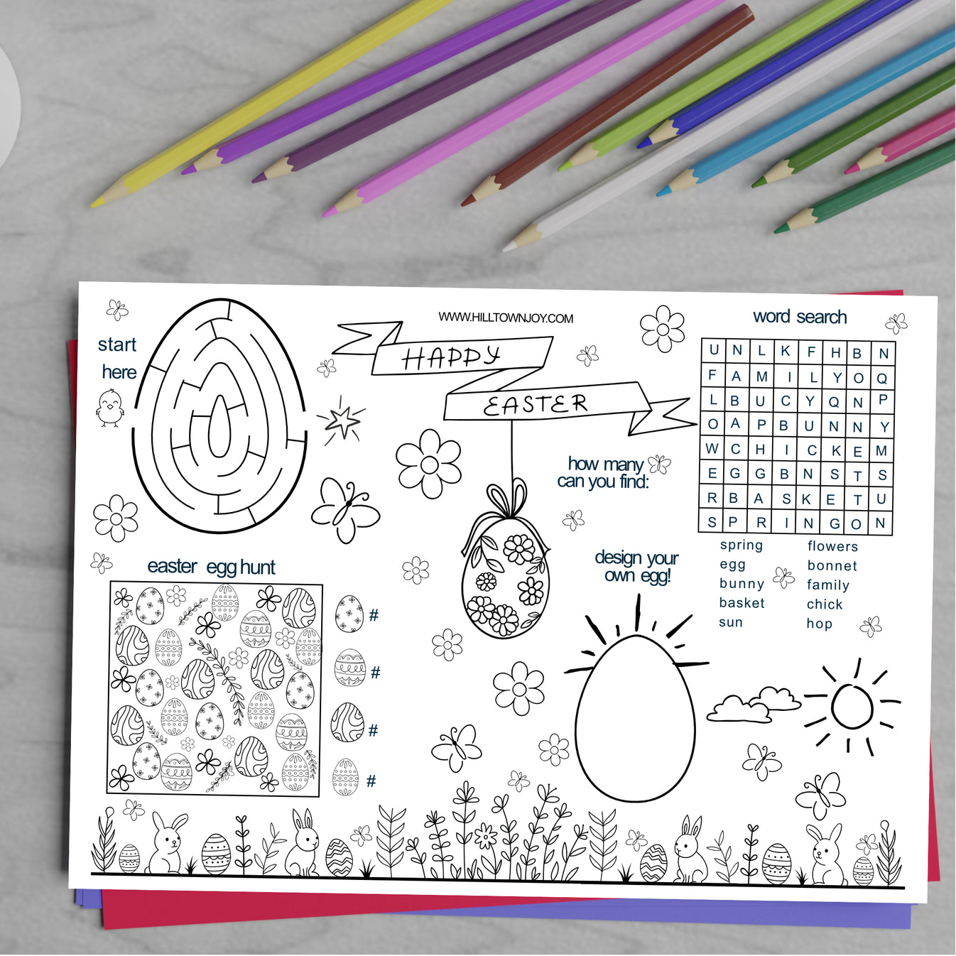Easter Activity Sheet - Printable – Hill Town Joy